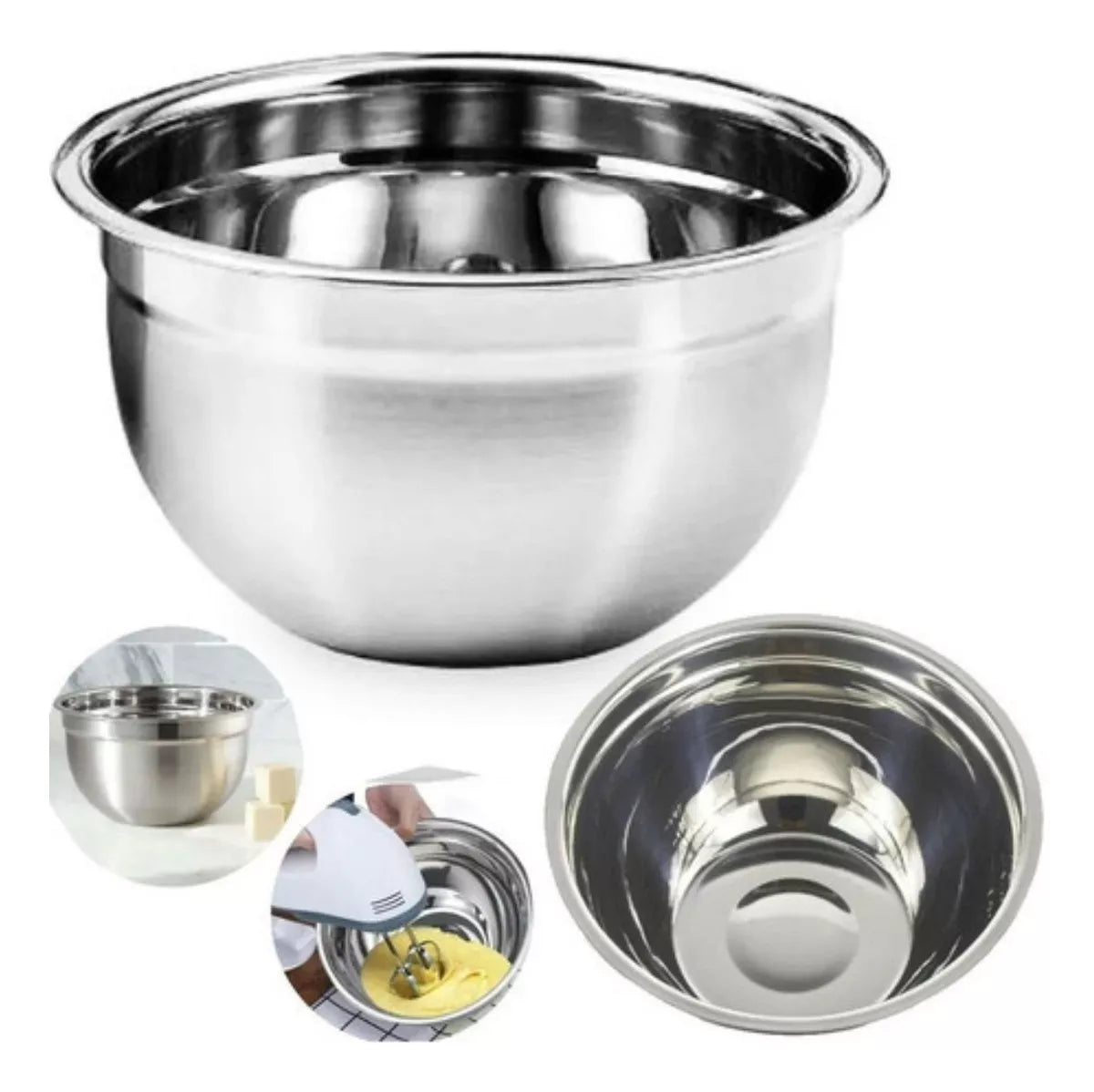 Kit Tigela Mixing Bowl Inox Escovado. – CAS Atacado